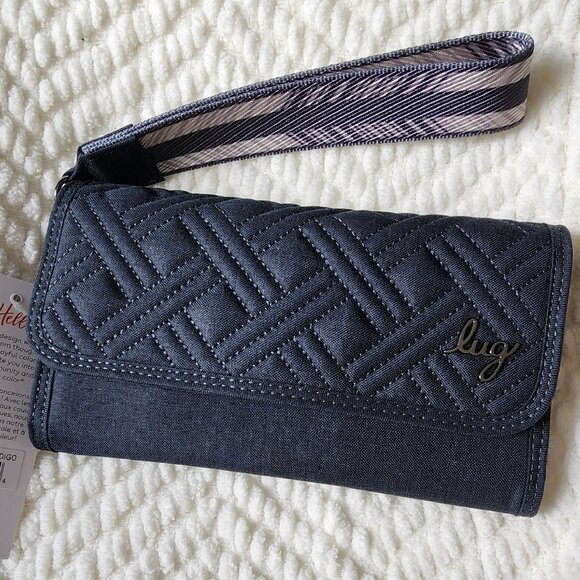 lug | Bags | Lug Stroll Rfid Wristlet Wallet Heather Indigo | Poshmark